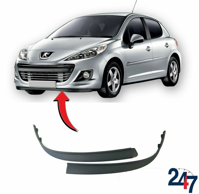 PEUGEOT 207 2006 - 2009 Pair Front Bumper Spoiler Splitter Trim Set ...