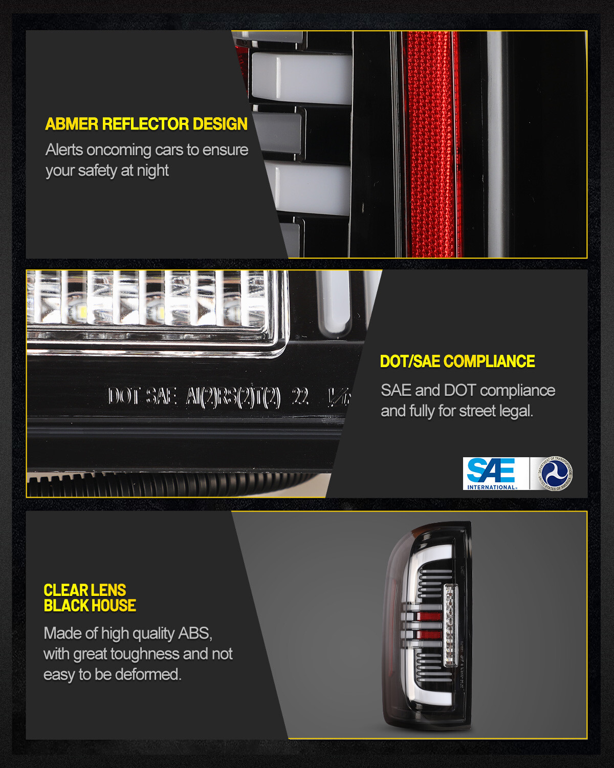 For 2015-2022 Chevrolet Colorado LED Tail Lights Rear Brake Lamps Black ...