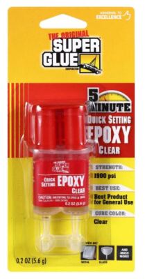 🚨 SUPER DEAL BIG TUBE SUPER GLUE EPOXY QUICK SET 5 MINUTES CLEAR Metal ...