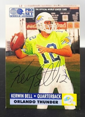 KERWIN BELL Signed Autographed 1991 Pro Set Football Card #22 Orlando ...