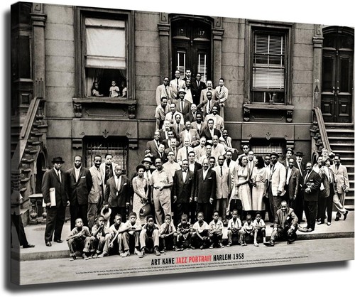 A Great Day in Harlem Jazz Portrait 1958 Black and White Vintage Photo ...