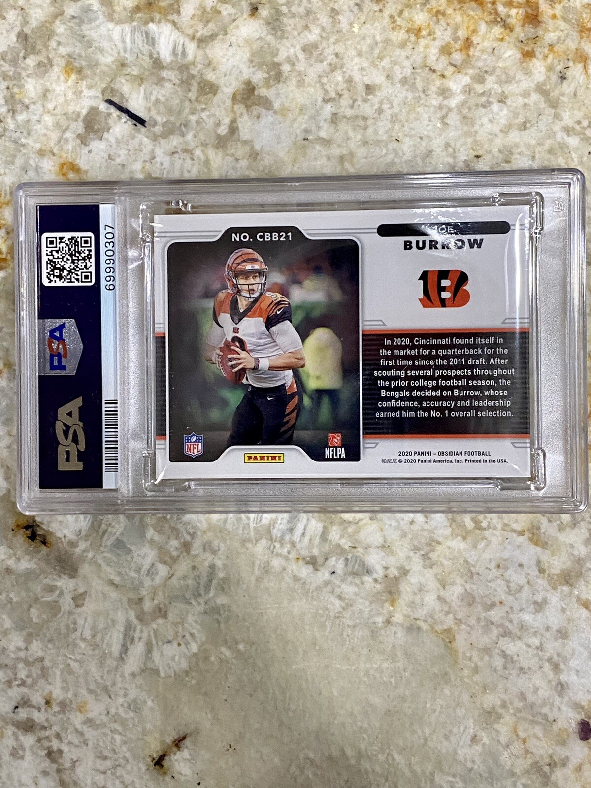 2020 Panini Obsidian - Color Blast Black Joe Burrow #CBB21 (RC) for ...