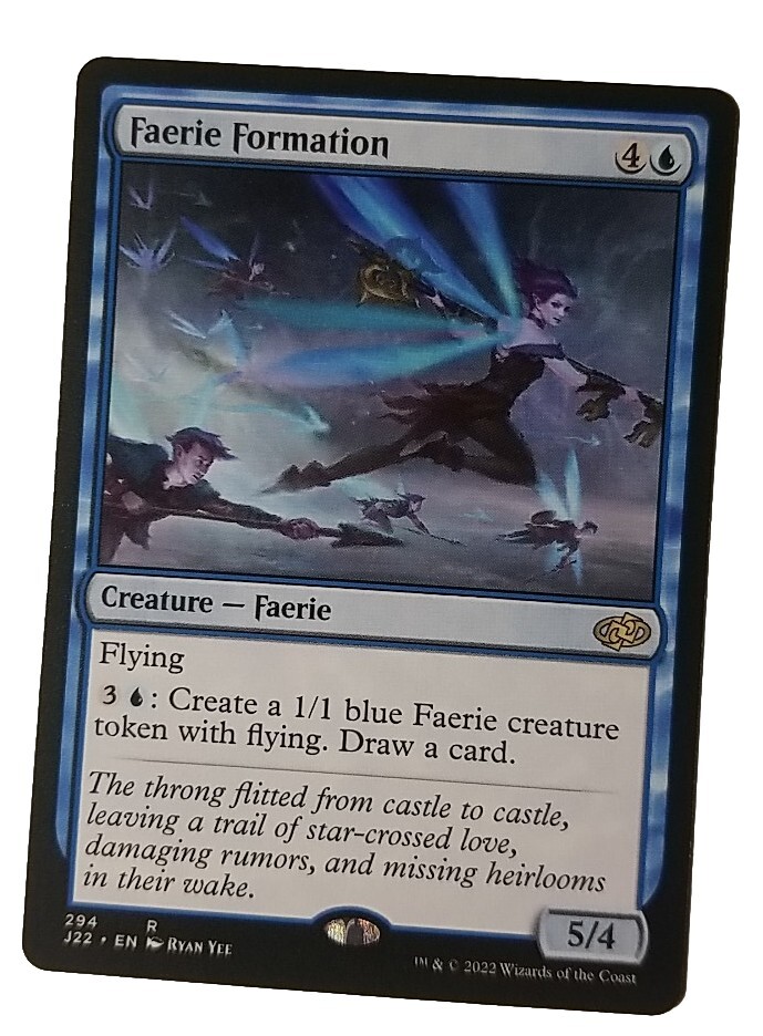 MTG 1x Faerie Formation, NM, Jumpstart 2022, Draw Card 1/1 Blue Token ...
