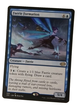 MTG 1x Faerie Formation, NM, Jumpstart 2022, Draw Card 1/1 Blue Token ...