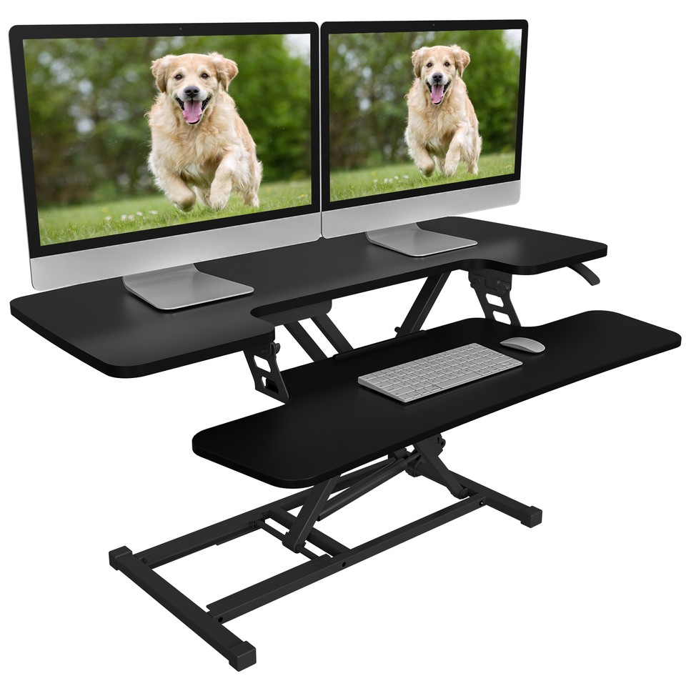 FlexiSpot 40" Black Home Office Desk Riser Adjustable Standing Desk ...