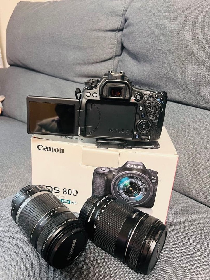Canon EOS 80D DSLR Camera Kit with 2 Lenses, Bag, Battery & Cable | eBay