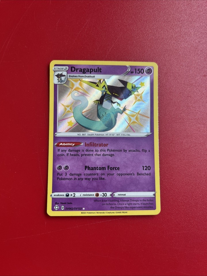 Dragapult SV062/SV122 Shining Fates Shiny Vault Holo Pokemon Card - NM ...