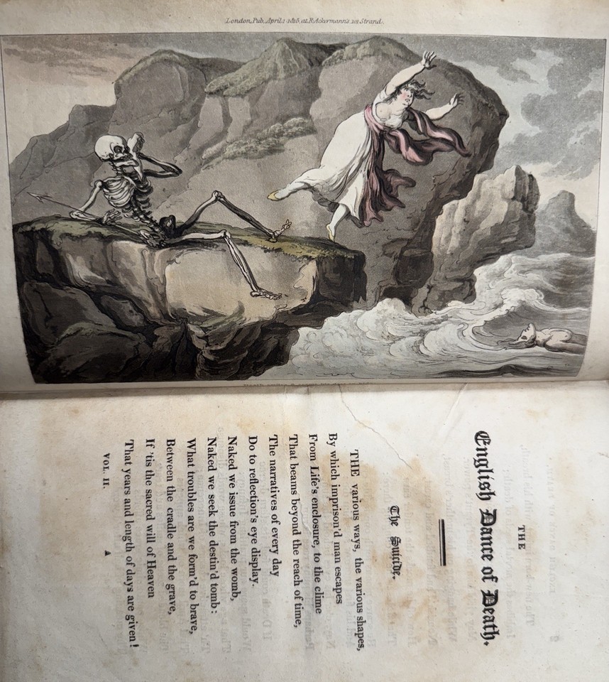1815 - First Ed. English Dance Of Death - Rowlandson Combe Macabre Hand ...