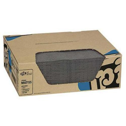 Pig Absorbent Pad Universal Spill Mat 15x20 Gray 11 Gal 100 Pack ...