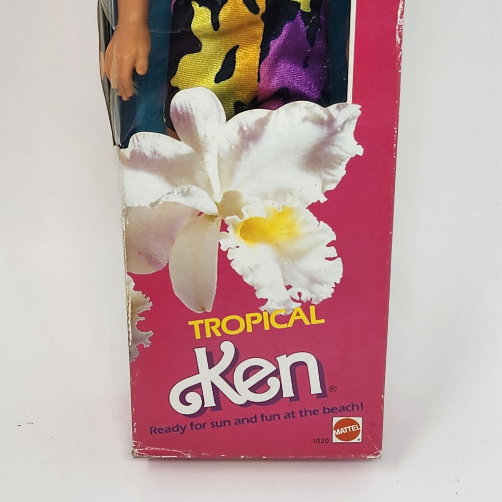 VINTAGE 1985 TROPICAL KEN BARBIE DOLL # 1020 IN ORIGINAL BOX CRACKED ...