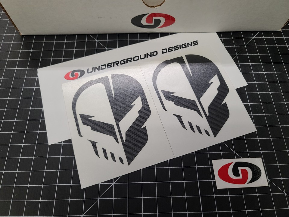 C8 Corvette Skull Decals (2) Jake Skull Racing Stickers 6.2 LTX ...