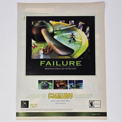 Fuzion Frenzy Microsoft Xbox Failure Print Ad/Poster Promo Art | eBay
