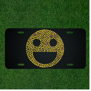 Custom Personalized License Plate Tag With Smiley Face Emoji Made Out ...