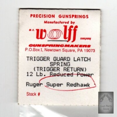 12 lb Red Power Trigger Guard Latch / Trigger Return Spring RUGER Super ...