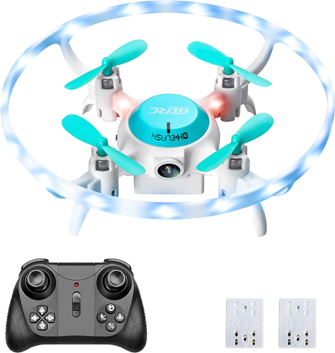 V5 Mini Drone for Kids with LED Blue&Green Light Remote Control Drone ...