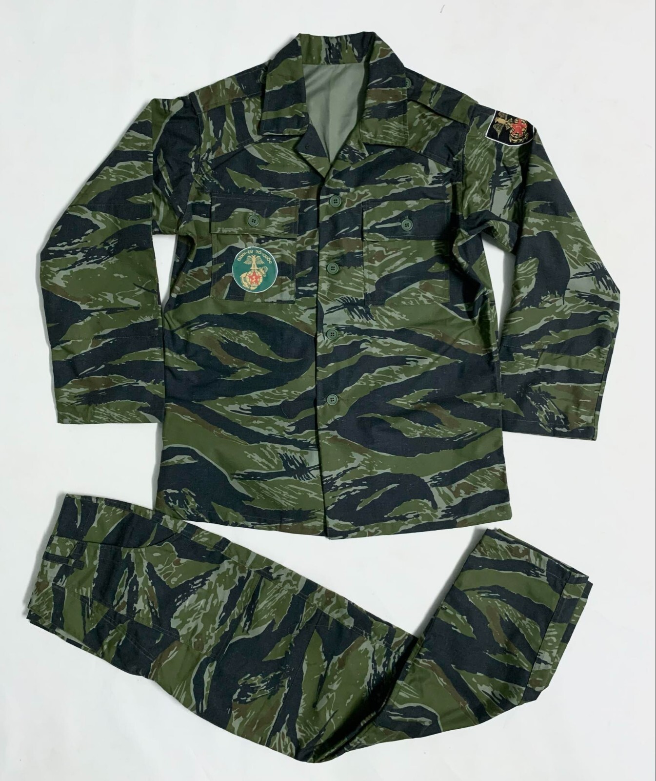 GOLDEN TIGER STRIPE EARLY VNMC CAMO ARVN UNIFORM VIETNAM MARINE 1966 ...