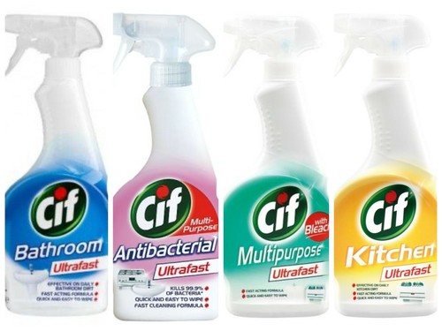 Cif Multipurpose Ultrafast Cleaner Spray Cleaning Kitchen Bathroom ...