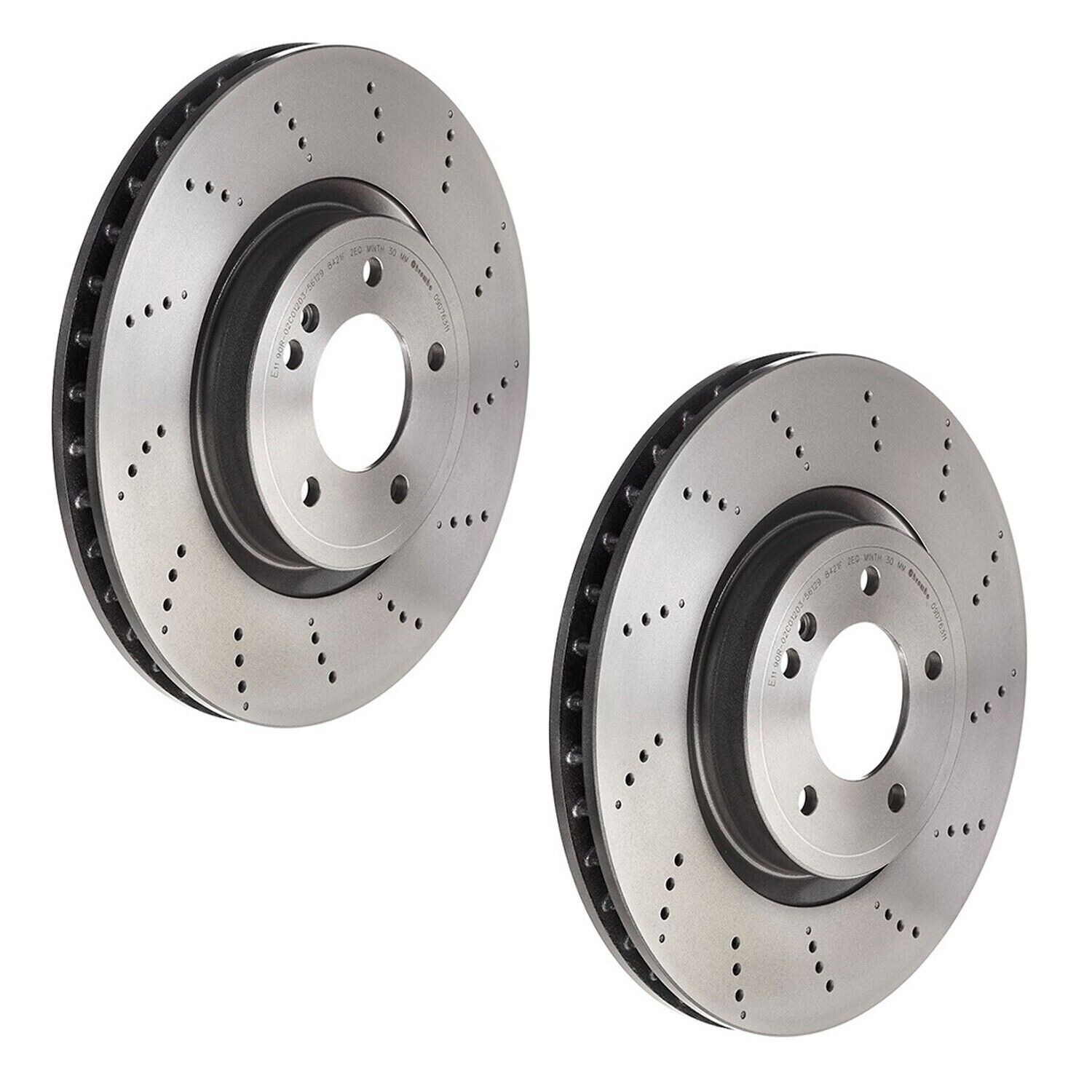 Front Brake Disc Rotors With Brake Pads & Sensor For 2019-2023 Mercedes ...