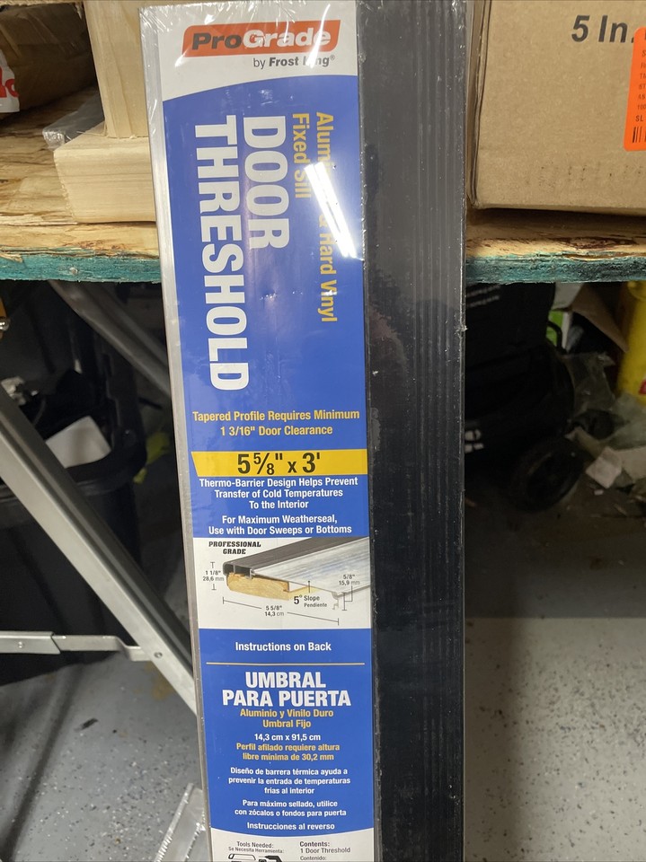 5-5/8 In. X 3 Ft. Silver and Brown Fixed Sill Threshold | Frost King ...