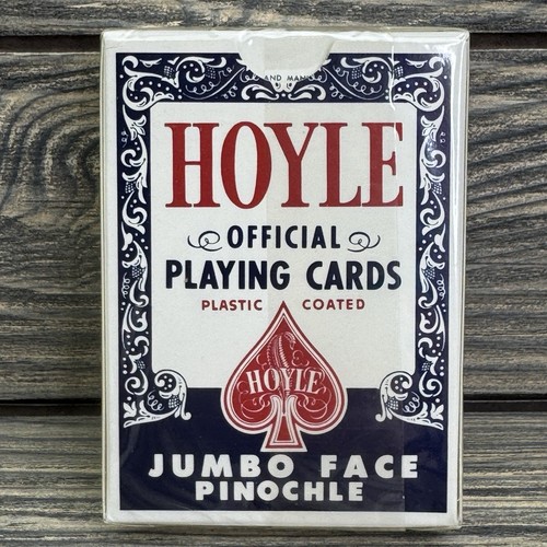 Vintage Hoyle Official Playing Cards Jumbo Face Pinochle Plastic Coated ...