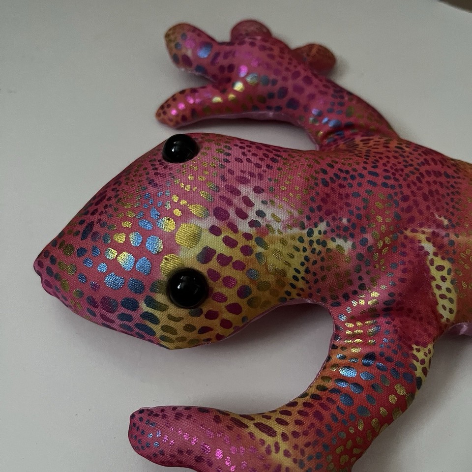 Large Pink and Yellow Lizard Sand Pet Toy | eBay UK