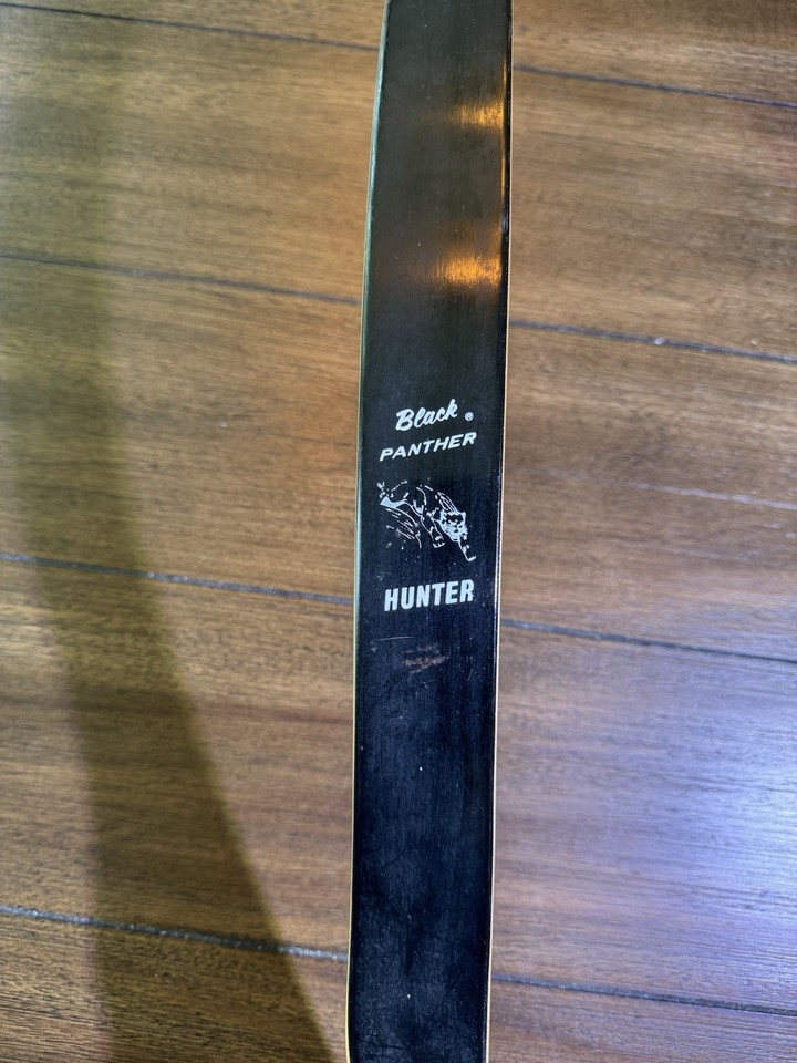 Vintage RH Bear Archery "BLACK PANTHER HUNTER" Recurve Bow, 52",, 45-50 ...
