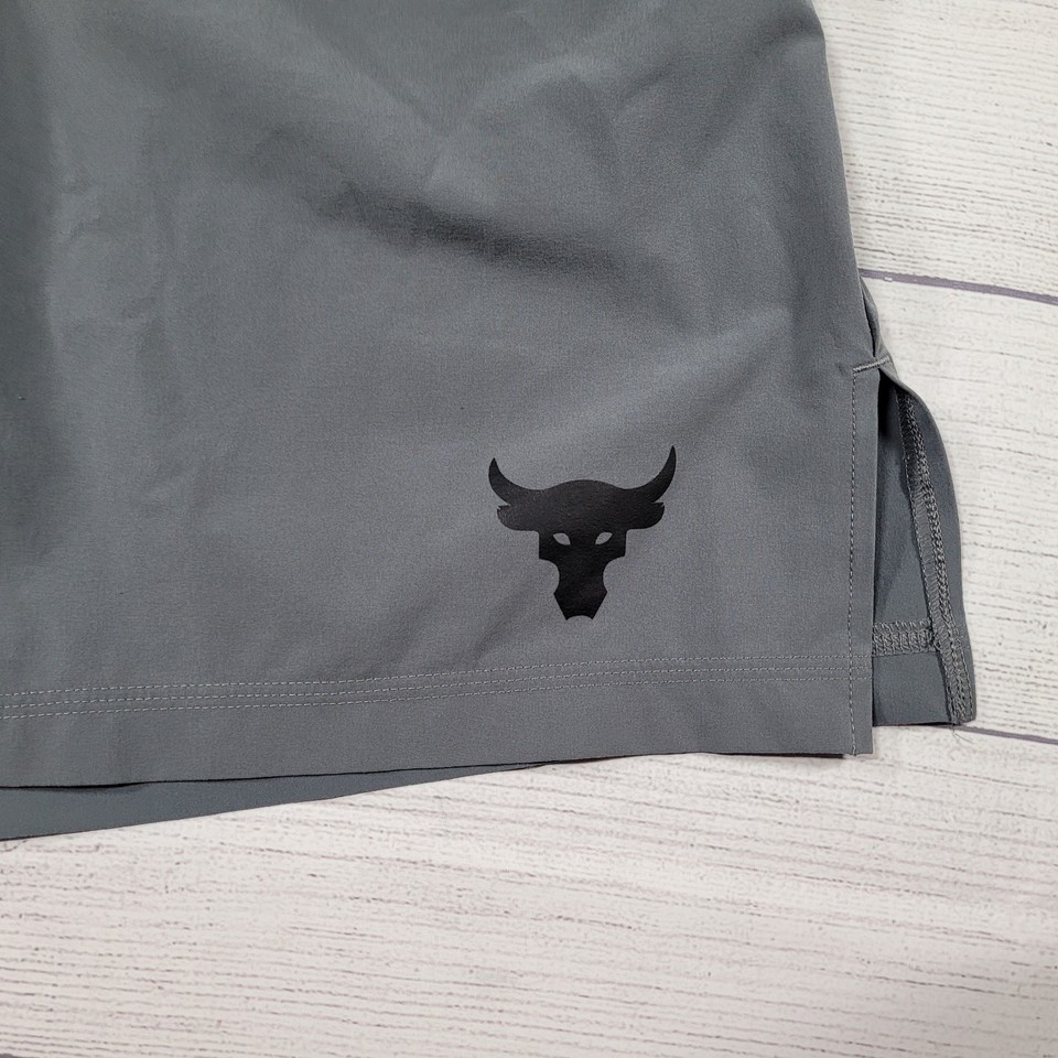 Under Armour Men's Small Shorts Solid Gray Project Rock Brahma Bull ...