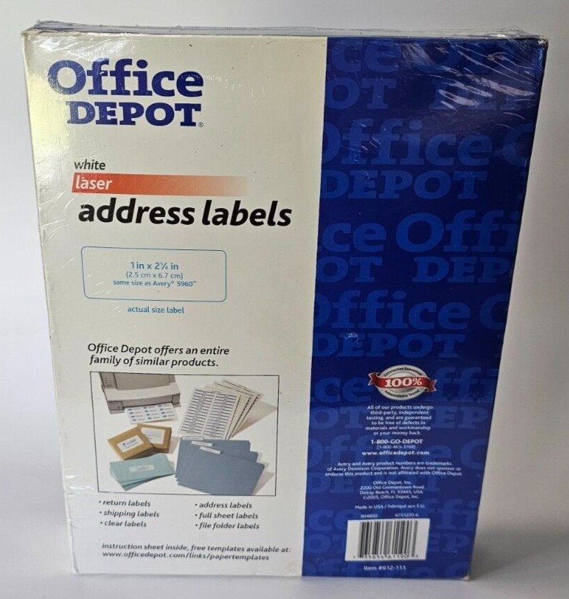 Office Depot Label Templates 5960