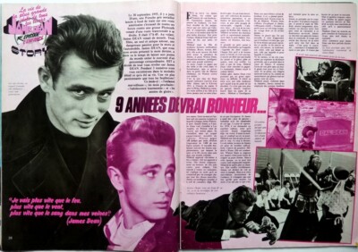 JAMES DEAN = 2 PAGES 1975 FRENCH CLIPPING / COUPURE DE PRESSE | eBay