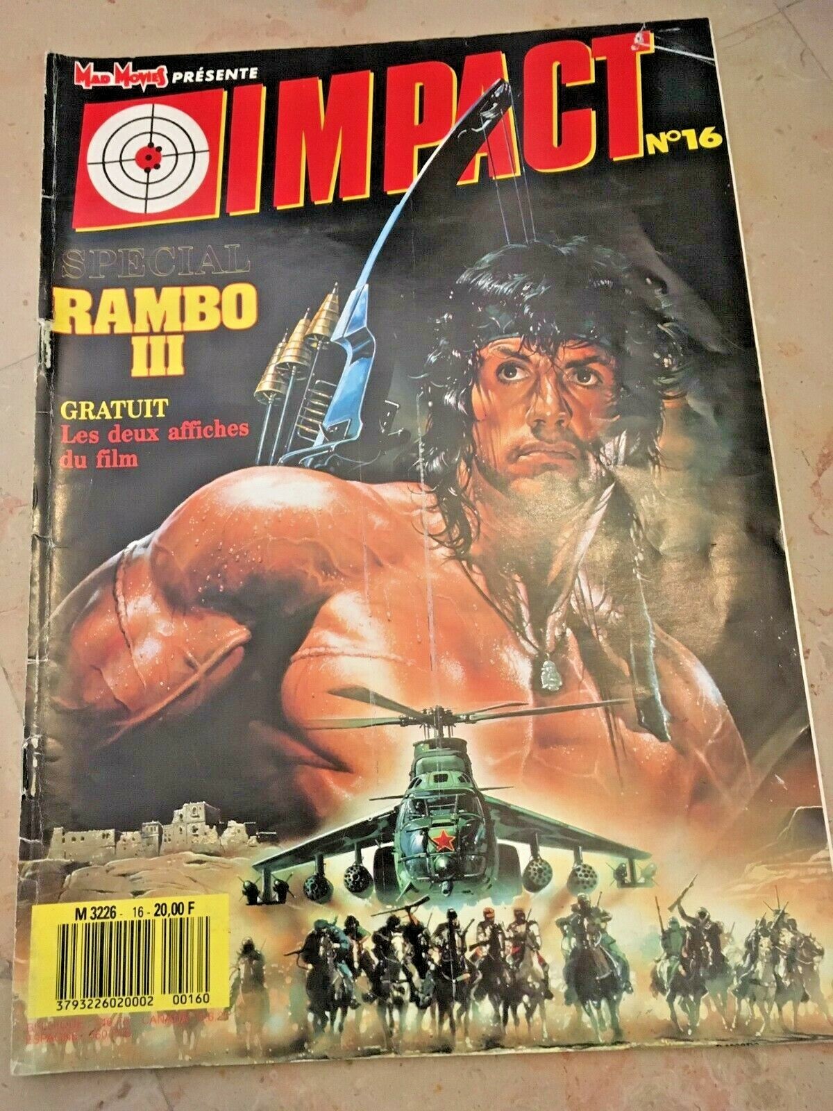 Magazine Impact 16, Stallone dans Rambo3, 1988 | eBay