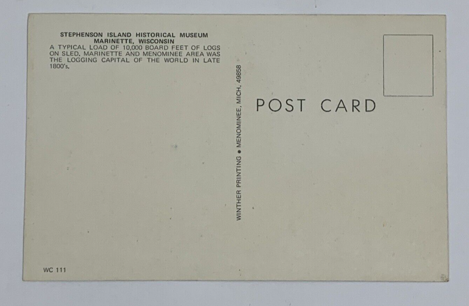 Stephenson Island Historical Museum, Marinette, Wisconsin. Postcard | eBay