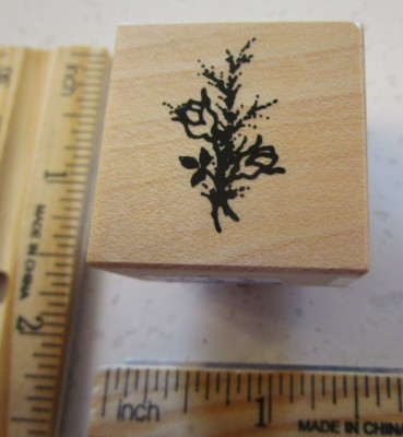 PSX B-1329 MW RUBBER STAMP- ROSE BUDS STEM BRANCH | eBay