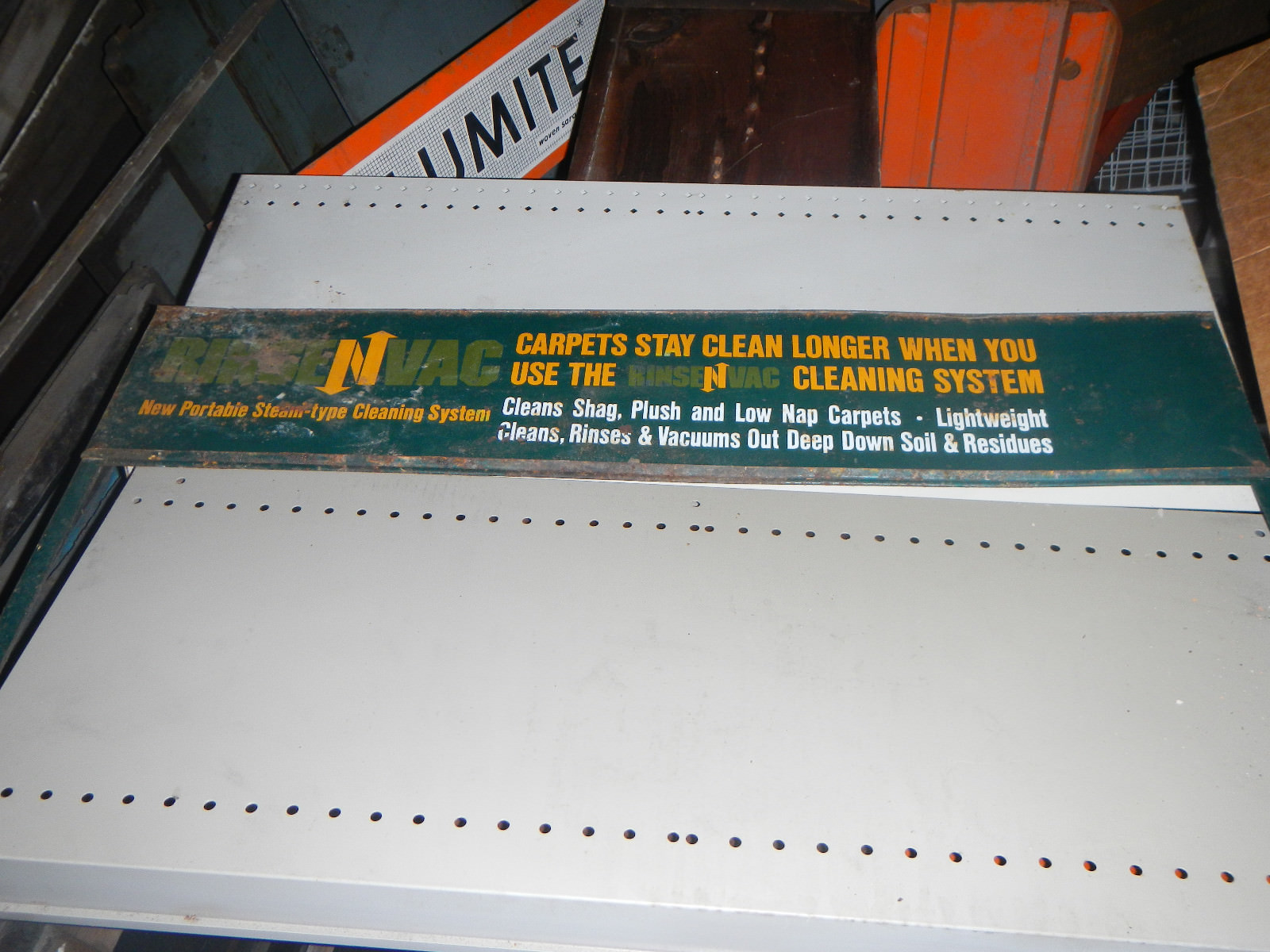 RinseNvac Carpet Vacuum Machine Double Sided Advertising Metal Sign ...