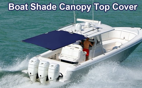 Boat Shade Canopy Top Cover for T-Top Center Console Stern Rod Holder ...