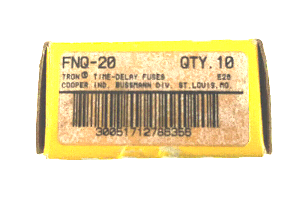 BOX OF 10 NEW BUSSMANN FNQ-20 FUSES FNQ20 | eBay