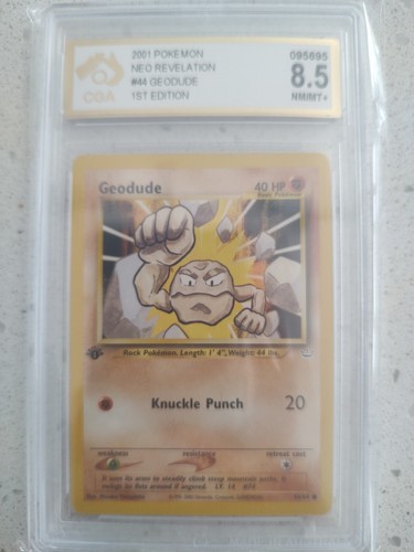 2001 Neo Revelation 1st Edition Pokemon Geodude CGA 8.5 (PSA BGS ...