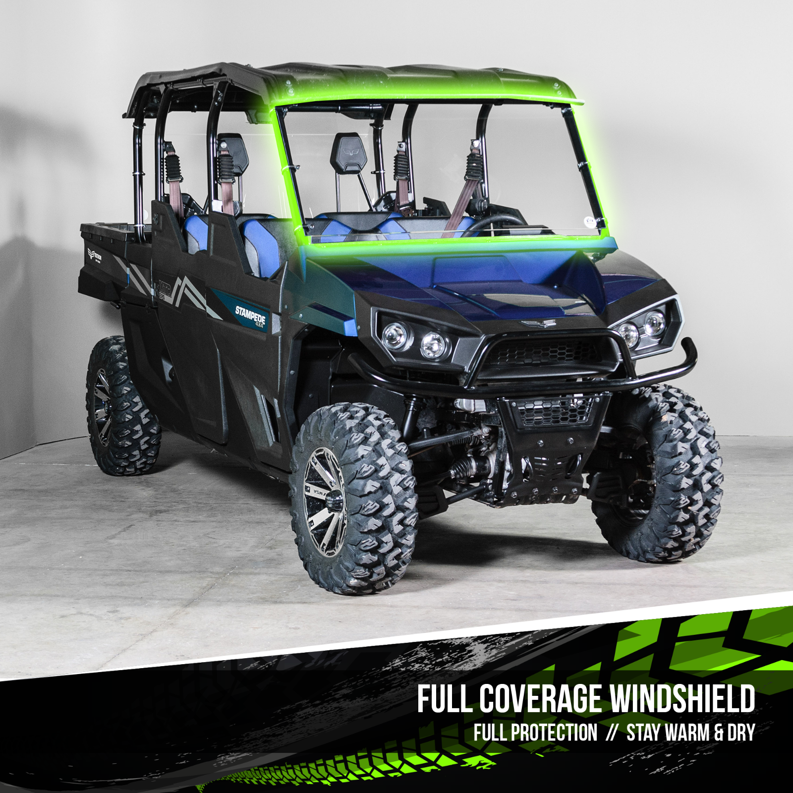TERRARIDER TEXTRON STAMPEDE/HAVOC FULL UTV WINDSHIELD - STD. 3/16" | eBay