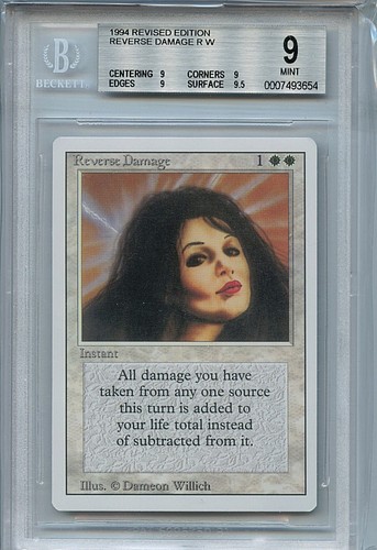 MTG Revised Reverse Damage BGS 8.5 NM-MT+ Magic Card WOTC Amricons 3654 ...