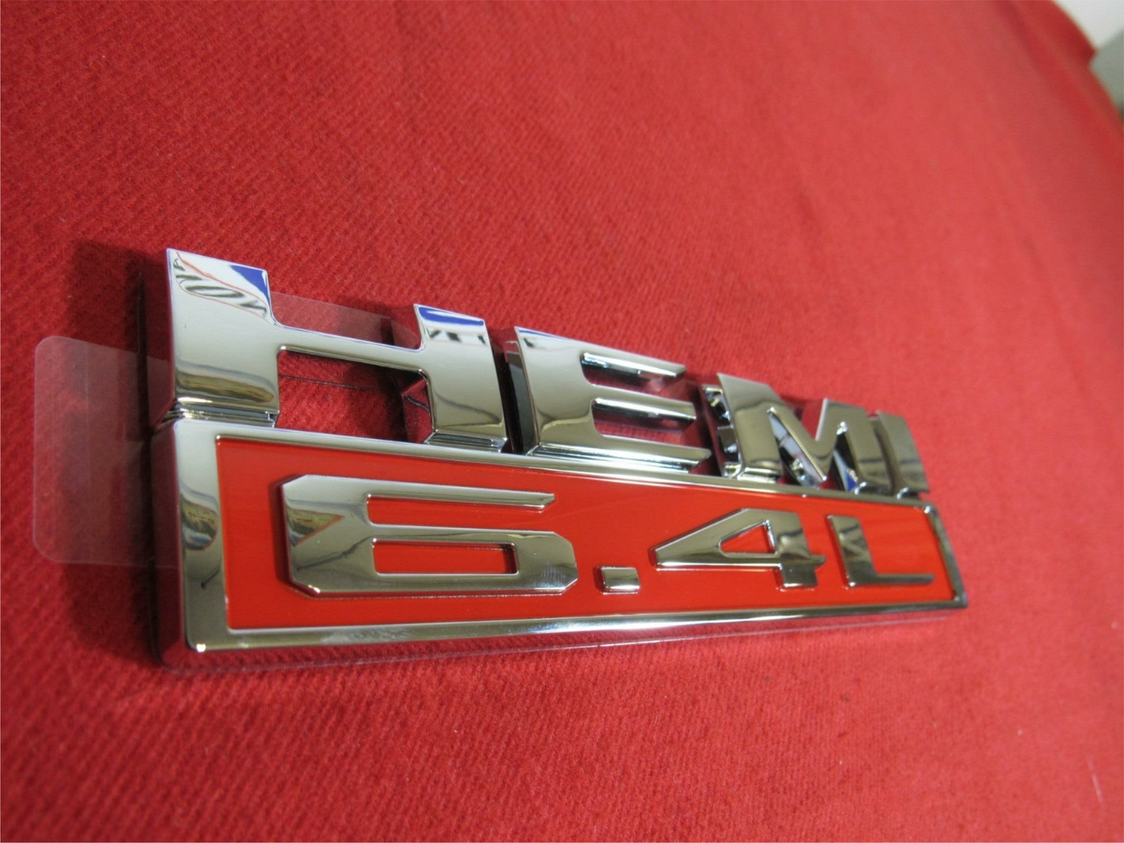 DODGE RAM 2500-5500 Chrome & Red Front Fender L&R HEMI 6.4L Badge NEW ...
