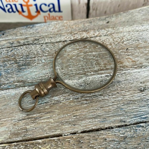 Brass Magnifying Glass, Round Magnifier, Nautical Monocle Pendant | eBay