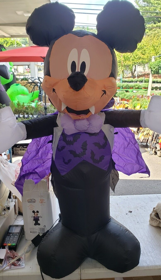 Gemmy 3.5ft Disney's Mickey Mouse In Vampire Costume Halloween ...