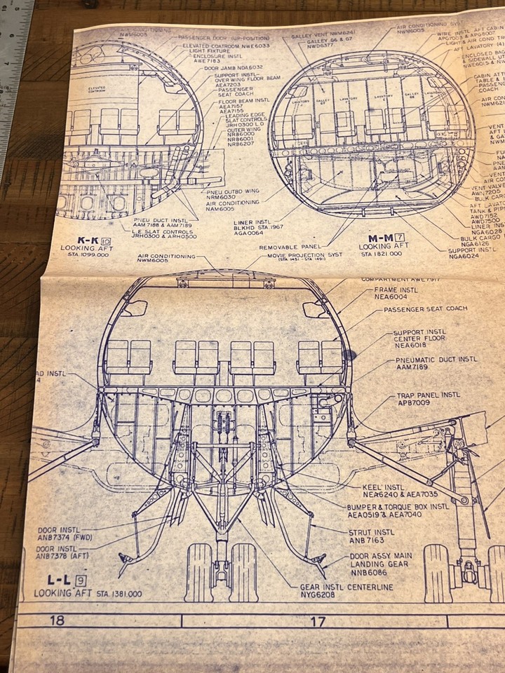Vintage Douglas Aircraft Company Inboard Profile DC-10 Series 30 ...