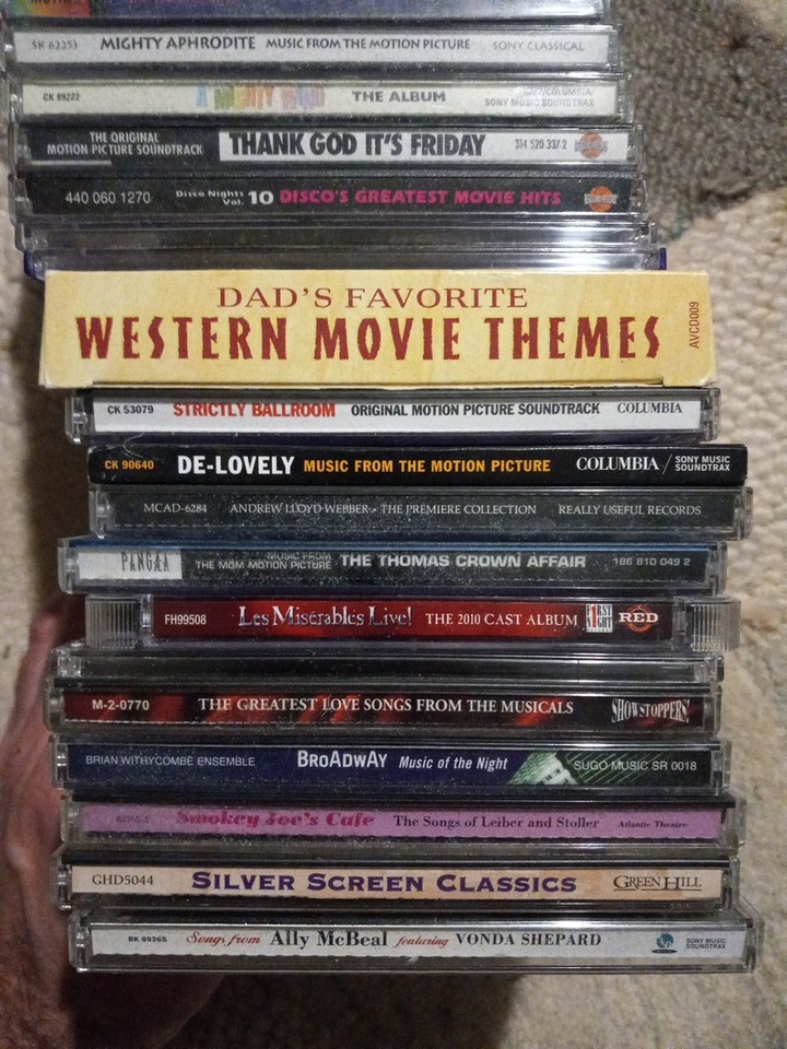 Lot of 25 Musical Movie TV Soundtrack Motion Picture CDs discs music ...