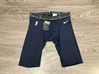 Nike Pro NBA Team Player Issued PE Basketball Compression Shorts Navy ...