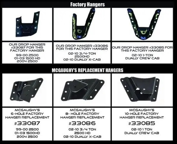 2002-2010 Chevy Silverado 3500 Dually 2/3-5 Lowering Kit McGaughys ...