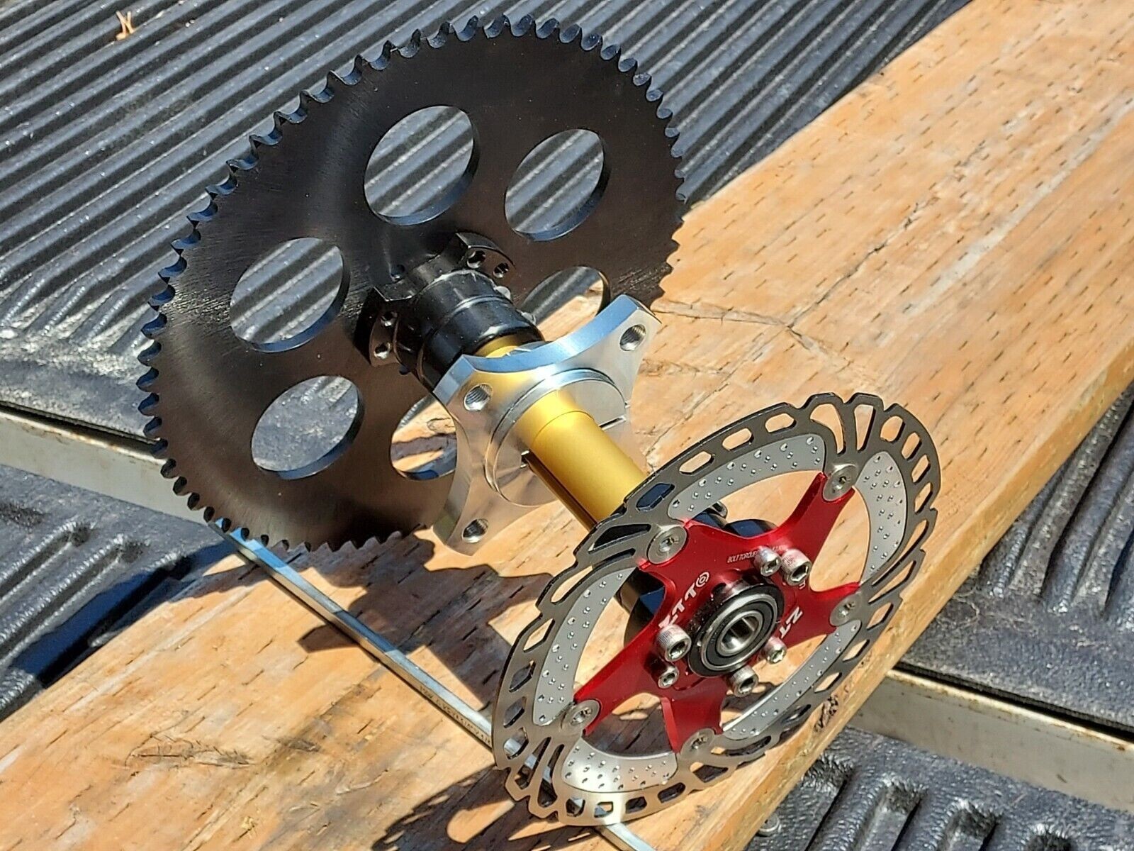REAR Hub #40/420 sprocket disc brake 1 1/4" tubing 5/8 bearings Mini ...