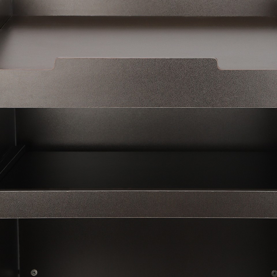 Mobile Floor Lectern with Side Shelf And Keyboard Tray, Black, Load ...