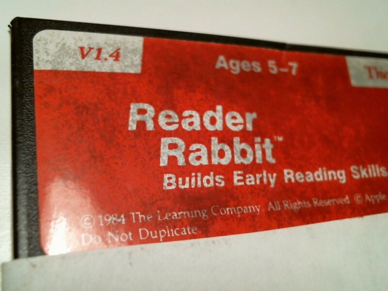 5.25" floppy disk - The Learning Company Reader Rabbit V1.4 Apple1984 ...