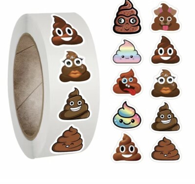100PCS Funny Poop Emoji Stickers Cute Cartoon Stickers Great For ...