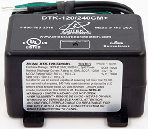 DITEK DTK-120/240CM+ Surge ARRESTOR, Parallel Protector, Multi-Purpose ...